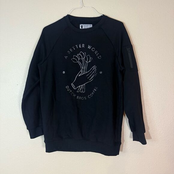 Dutch Bros | Sweaters | Dutch Bros Black Crewneck With Graphic Design M ...